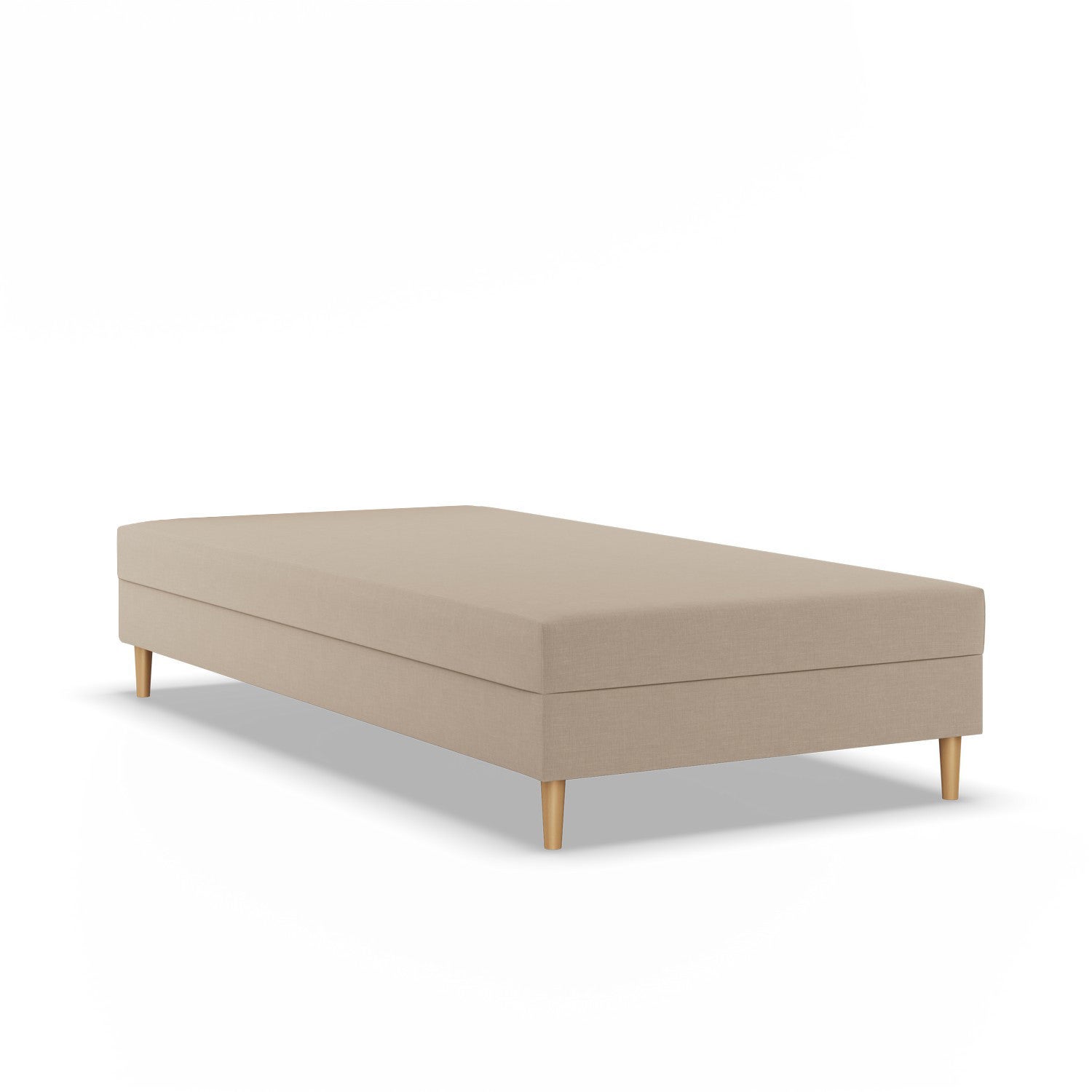 MEBLIGO | Lit continental 120x200 cm - CASPE | BEIGE | Leroy Merlin