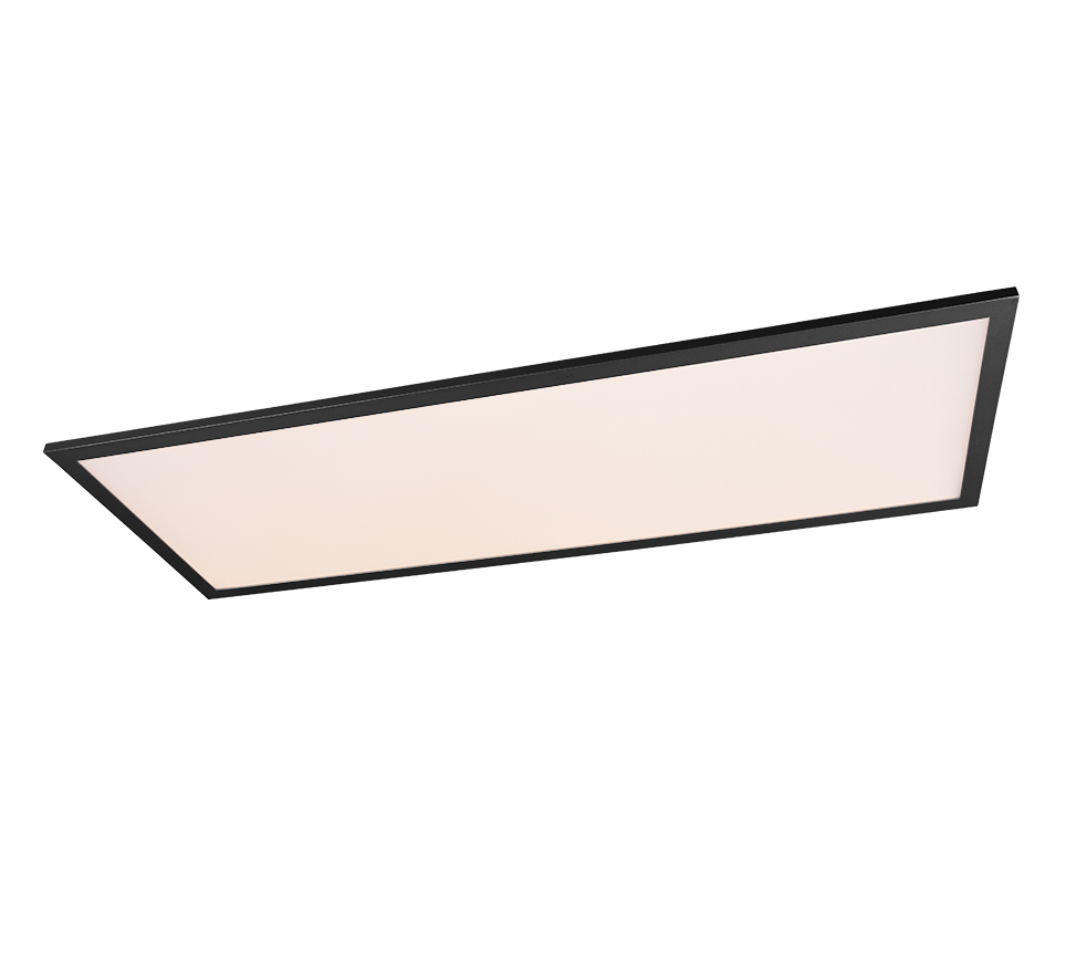 Plafonnier moderne LED 33W variable 80cm Gamma noir | Leroy Merlin