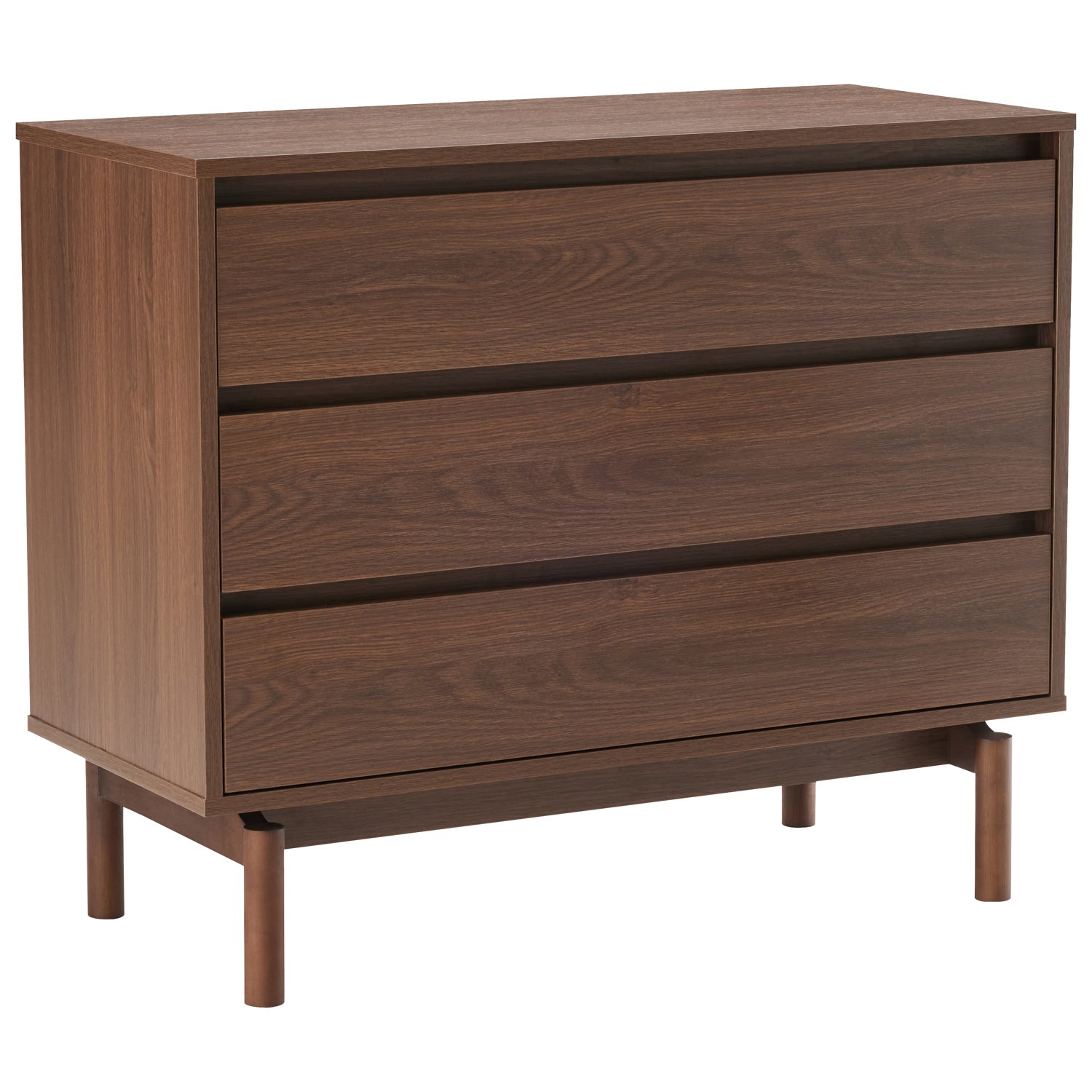 Cómoda de madera oscura con 3 cajones SARAH | Leroy Merlin
