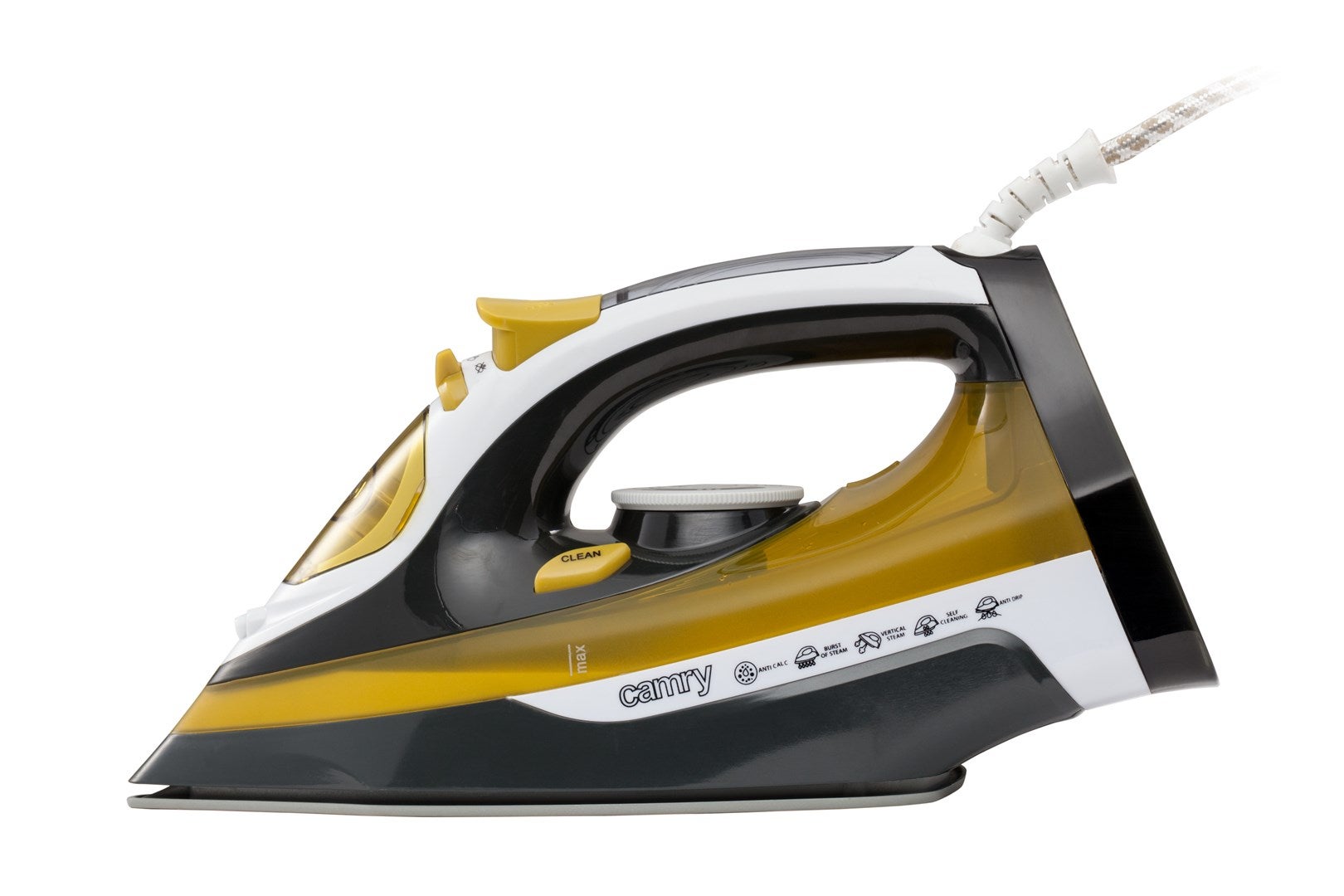 Camry CR 5029 plancha Plancha de vapor Negro, Amarillo 2400 W | Leroy ...