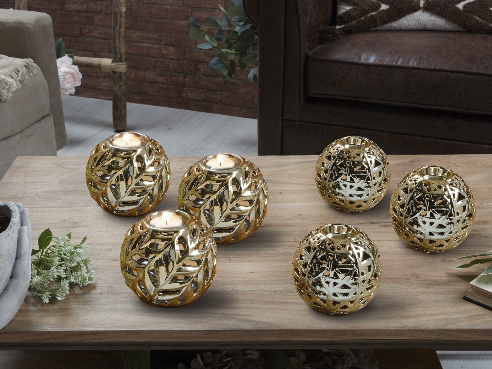 Candelabro oro 13x13x13cm | Leroy Merlin