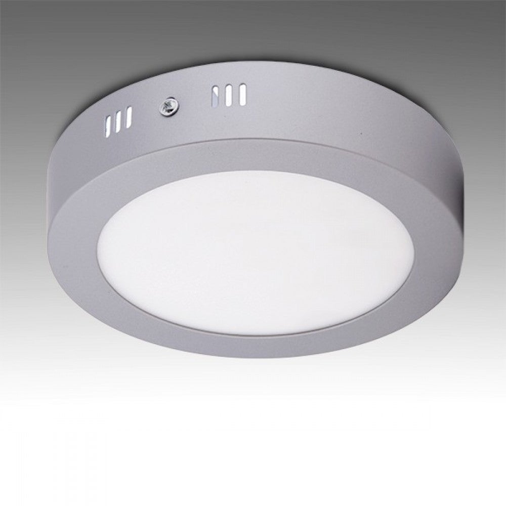 Plafón LED 12W 1200Lm 2700ºK Circular Cromado 40.000H [GR-MZMD01C-12W ...