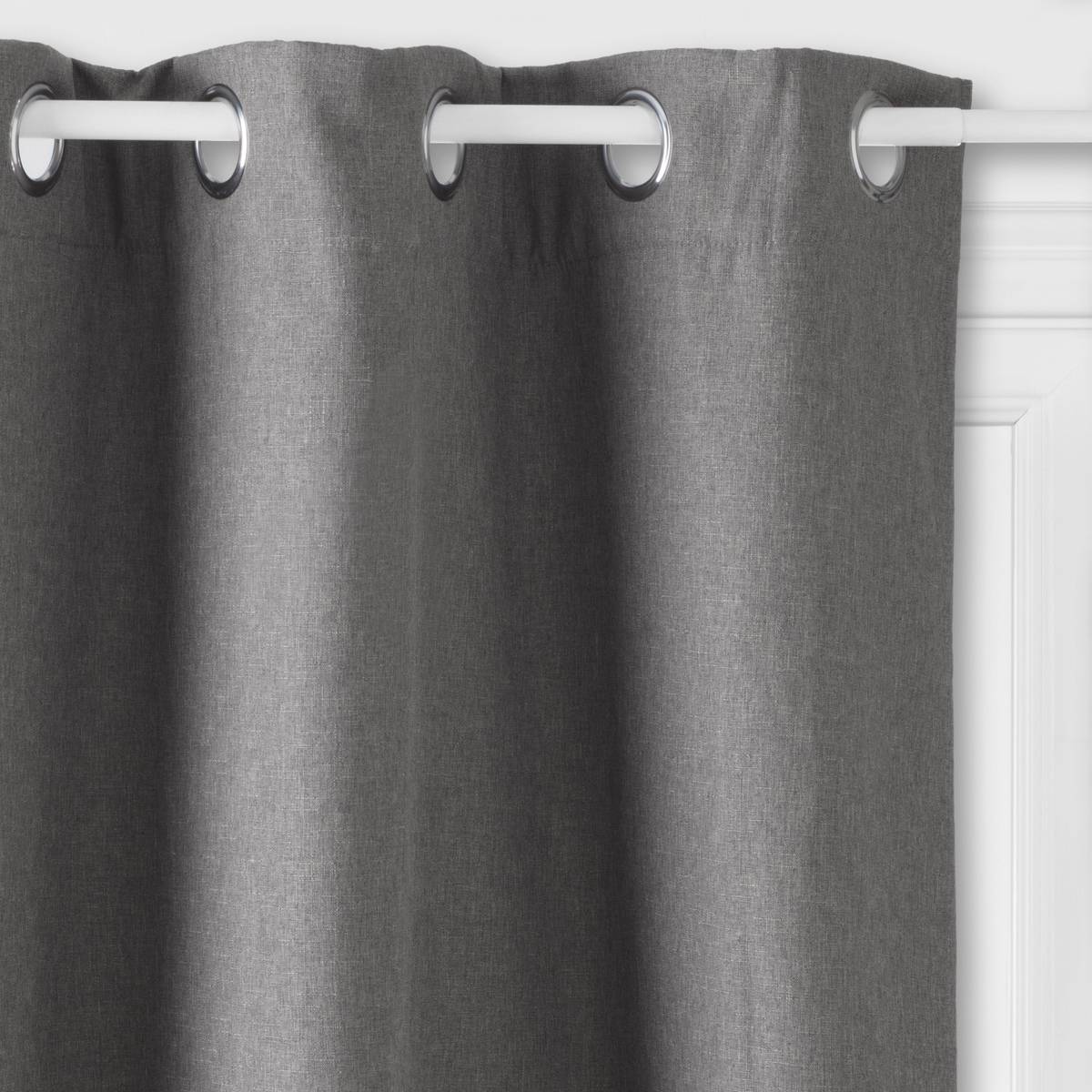 Rideau isolant "Tim" à oeillets - gris 140x260 cm - Atmosphera créateur ...