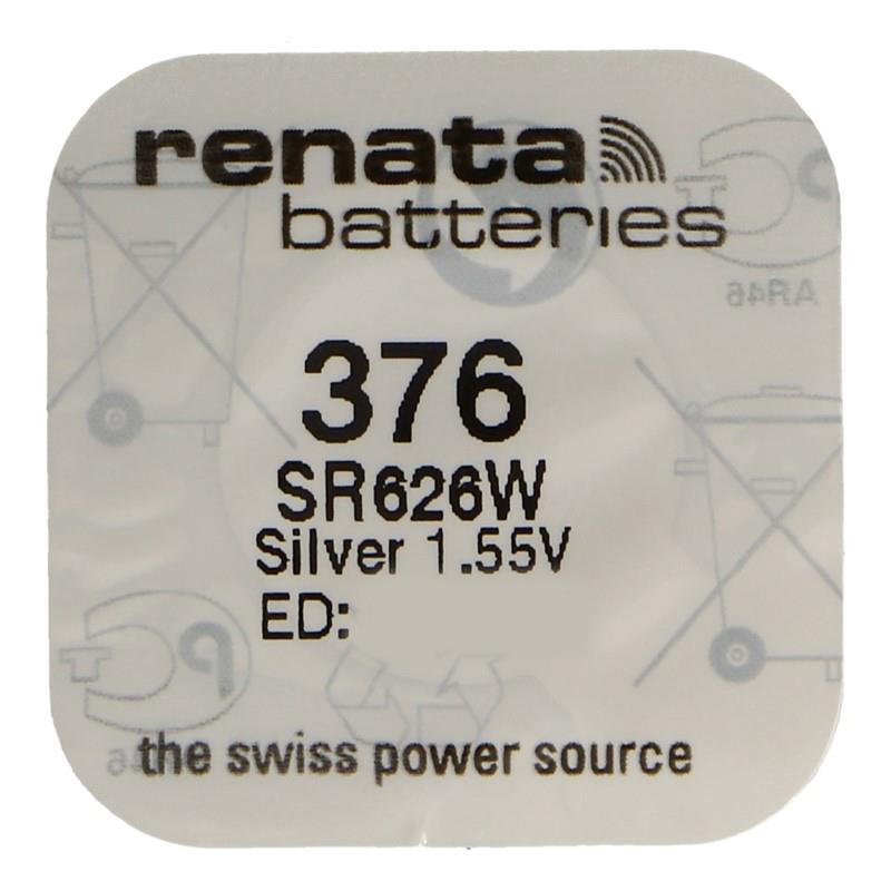 Pile bouton Silver Oxyde 376 / SR626W 0% mercure x 100 RENATA | Leroy ...