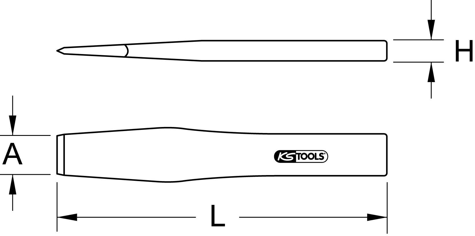 KS TOOLS Burins plats BRONZEplus, 25 mm, 200 mm | Leroy Merlin