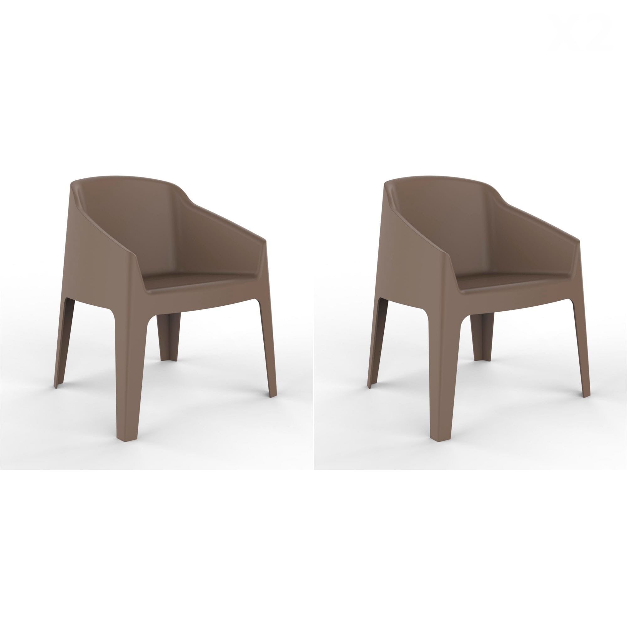 Garbar BAKU Set 2 Sillón Interior, Exterior Chocolate | Leroy Merlin