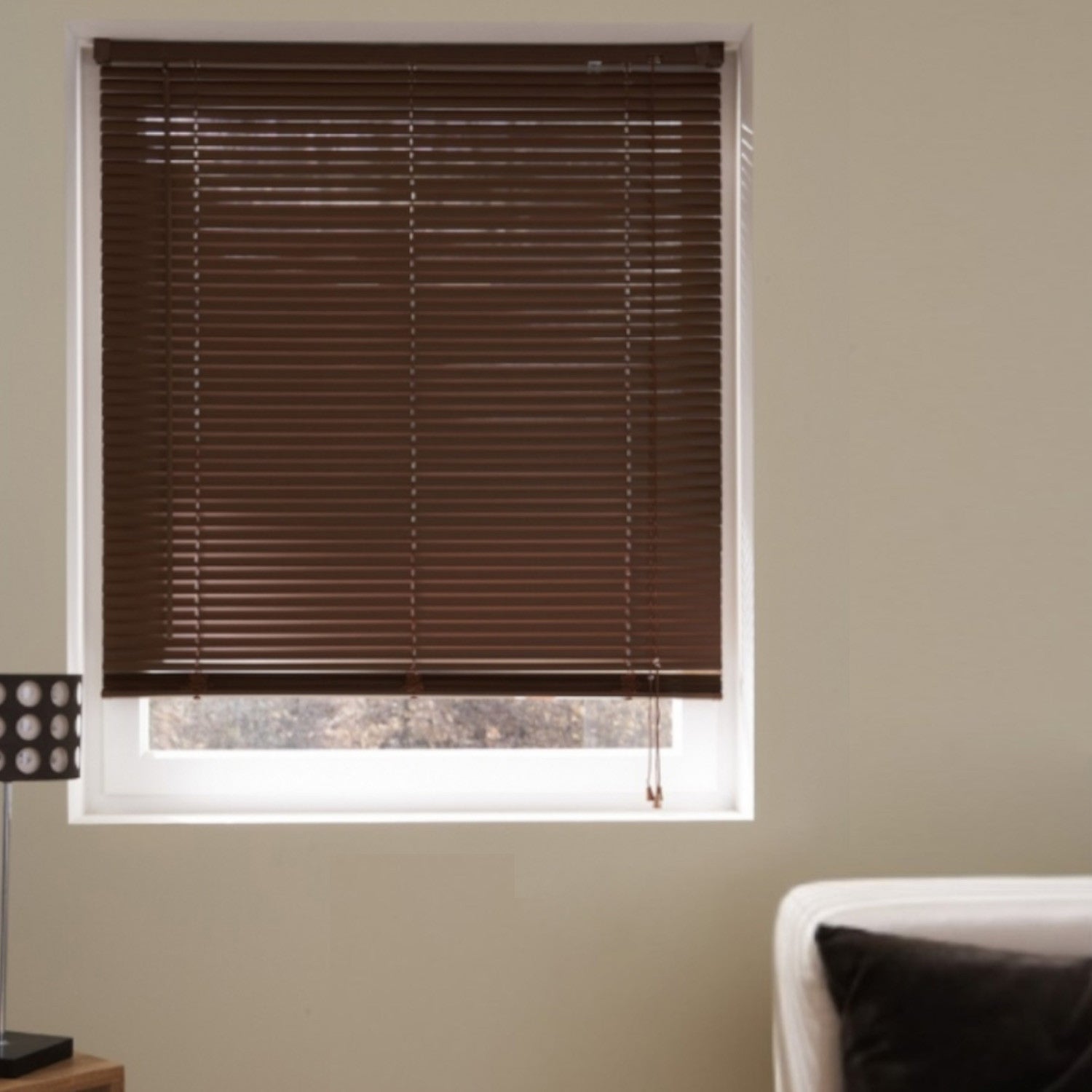 MADECOSTORE Store vénitien lamelles PVC 25mm - Chocolat - L100 x H175cm ...