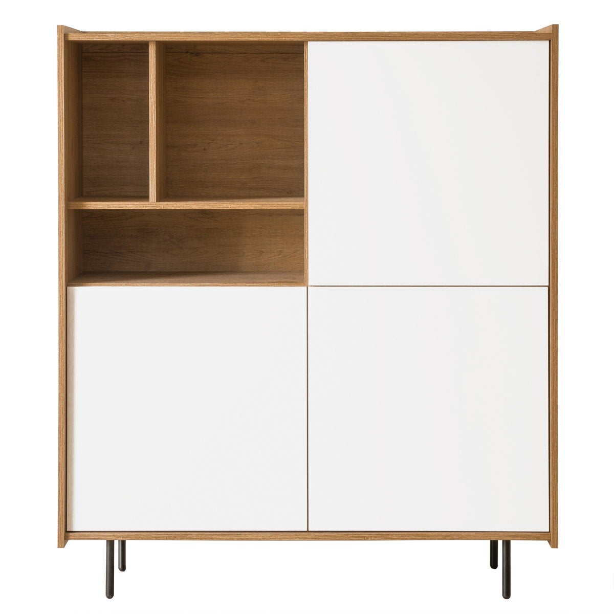 Nadine buffet compact 120 blanc et naturel 138 cm x 120 cm | Leroy Merlin