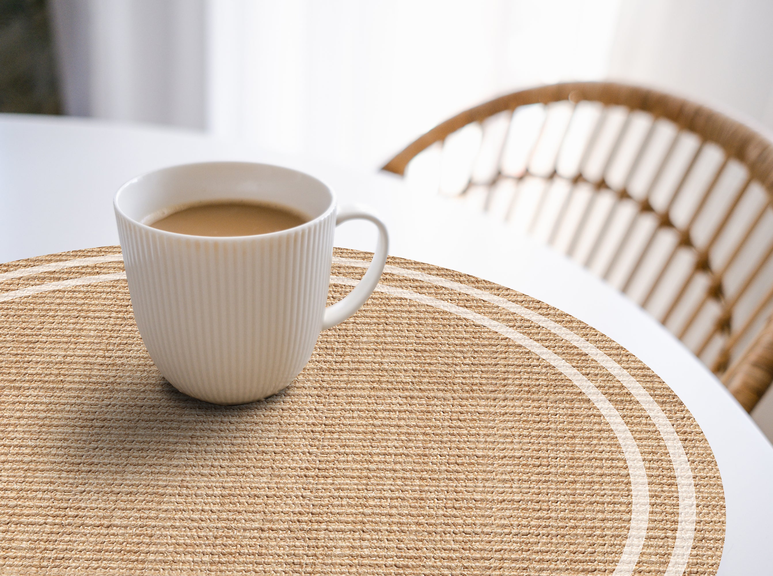 Lot de 4 sets de table en vinyle Agnán Redonda 4u-[Diam] 40 cm | Leroy ...