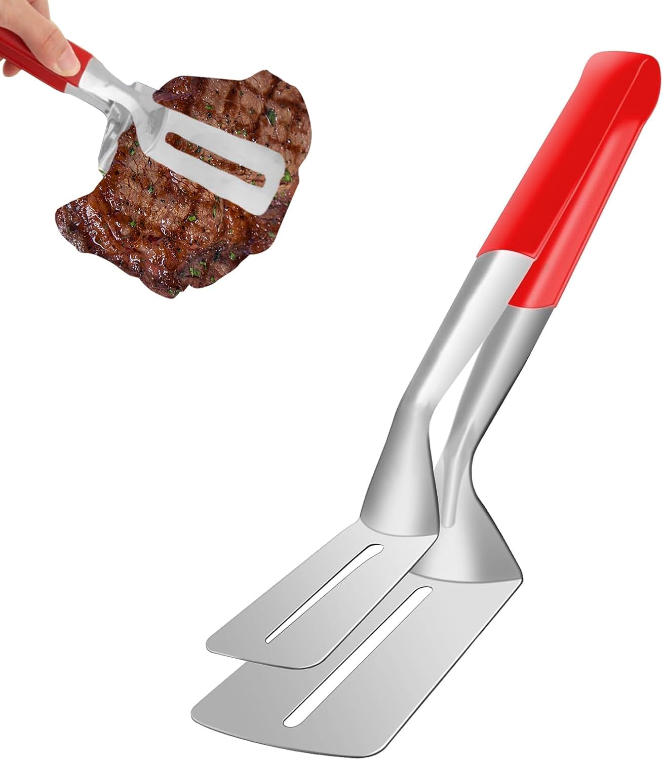 Pince à Steak en Acier Inoxydable - Double Face Pince à Barbecue ...