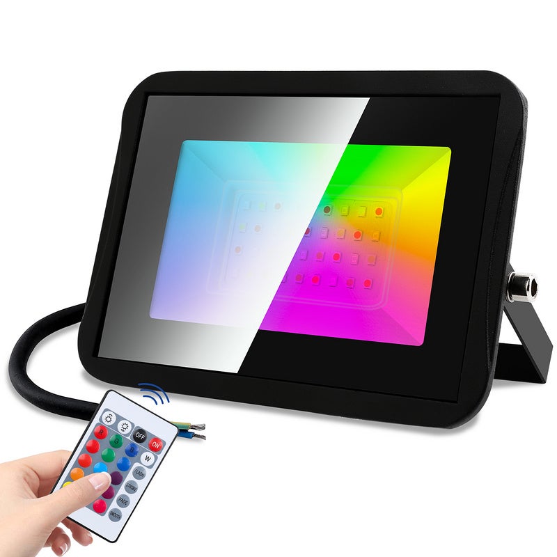 Projecteur LED Couleur RGB Intérieur/Extérieur Projecteur à LED RGB ...