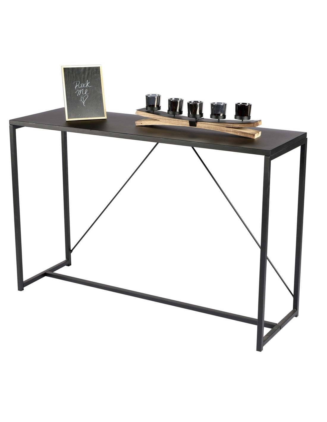 Console d'entrée style classique – Structure en métal noir, coloris ...