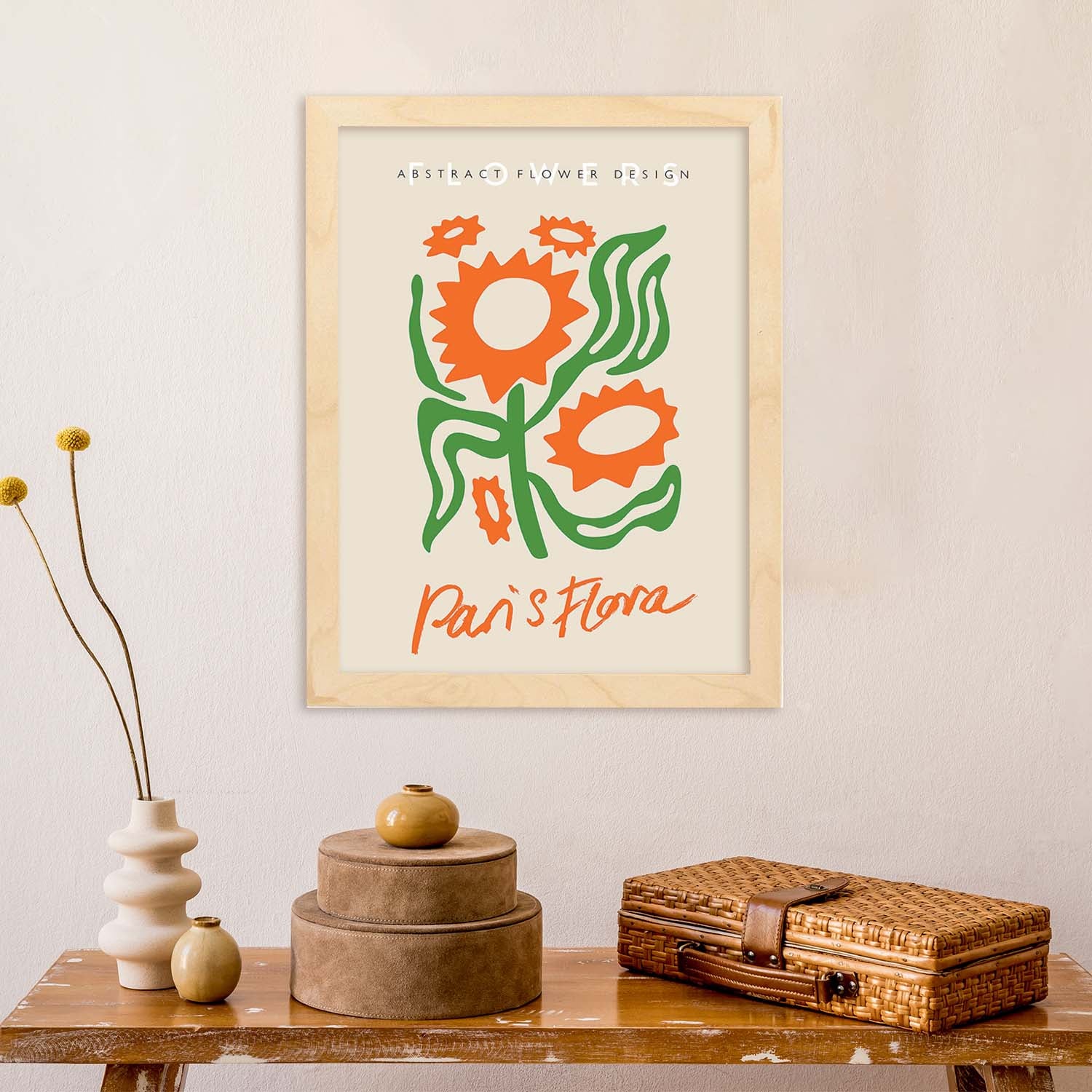 Lamina Artistica Decorativa Con Ilustracion De Resumen Flor Design ...