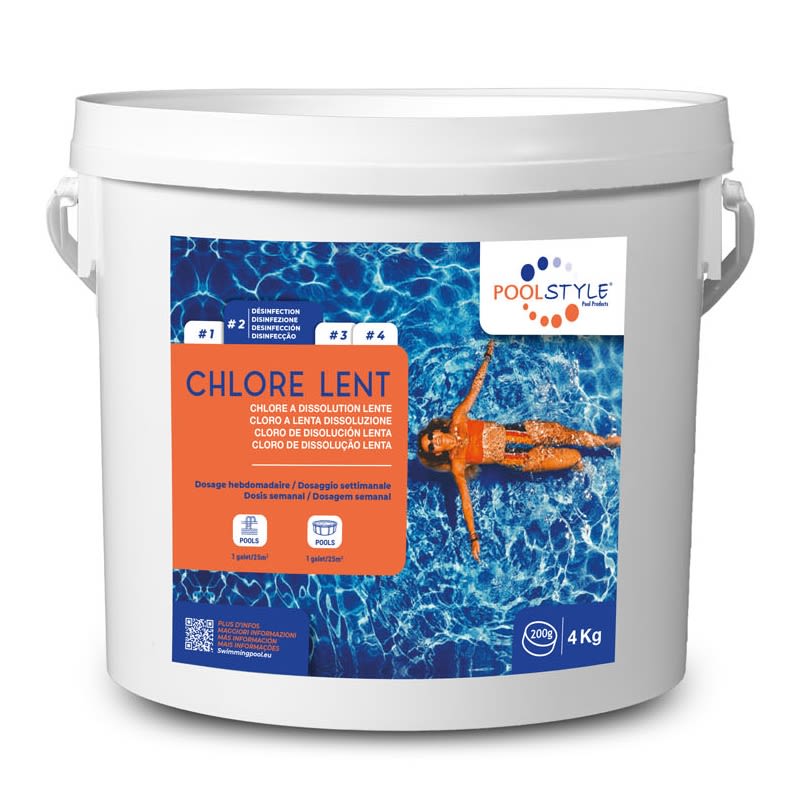 Chlore lent en galet 4kg - POOLSTYLE - PSL-500-0002 | Leroy Merlin