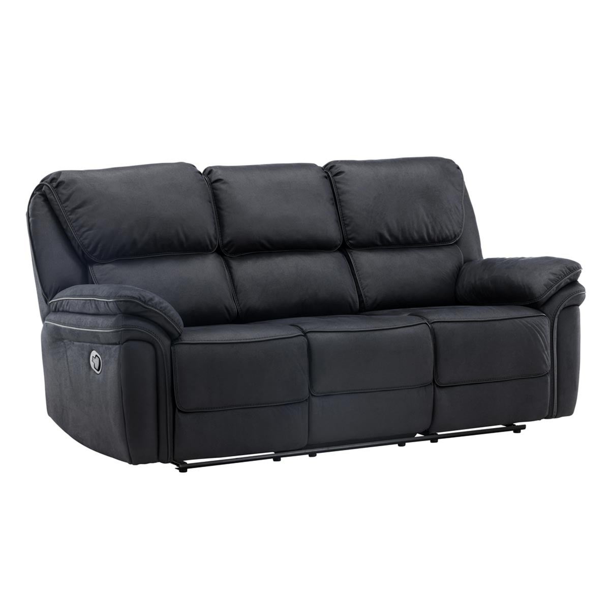 Canapé de Relaxation 3 Places "Saranda" 228cm Noir | Leroy Merlin