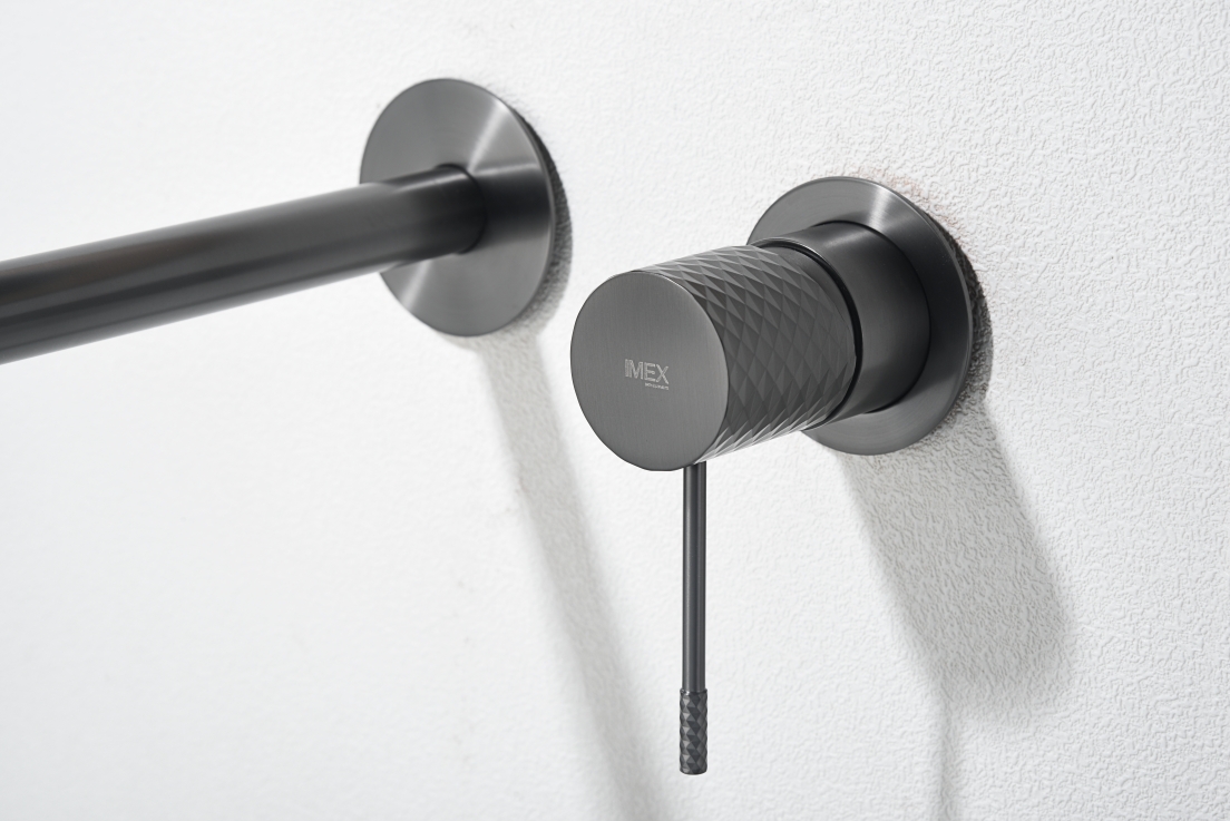 Monomando empotrado lavabo Génova black gun metal | Leroy Merlin