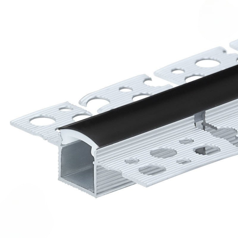 Perfil Aluminio Flexible 2M Negro Cubierta Opaca - SILAMP | Leroy Merlin