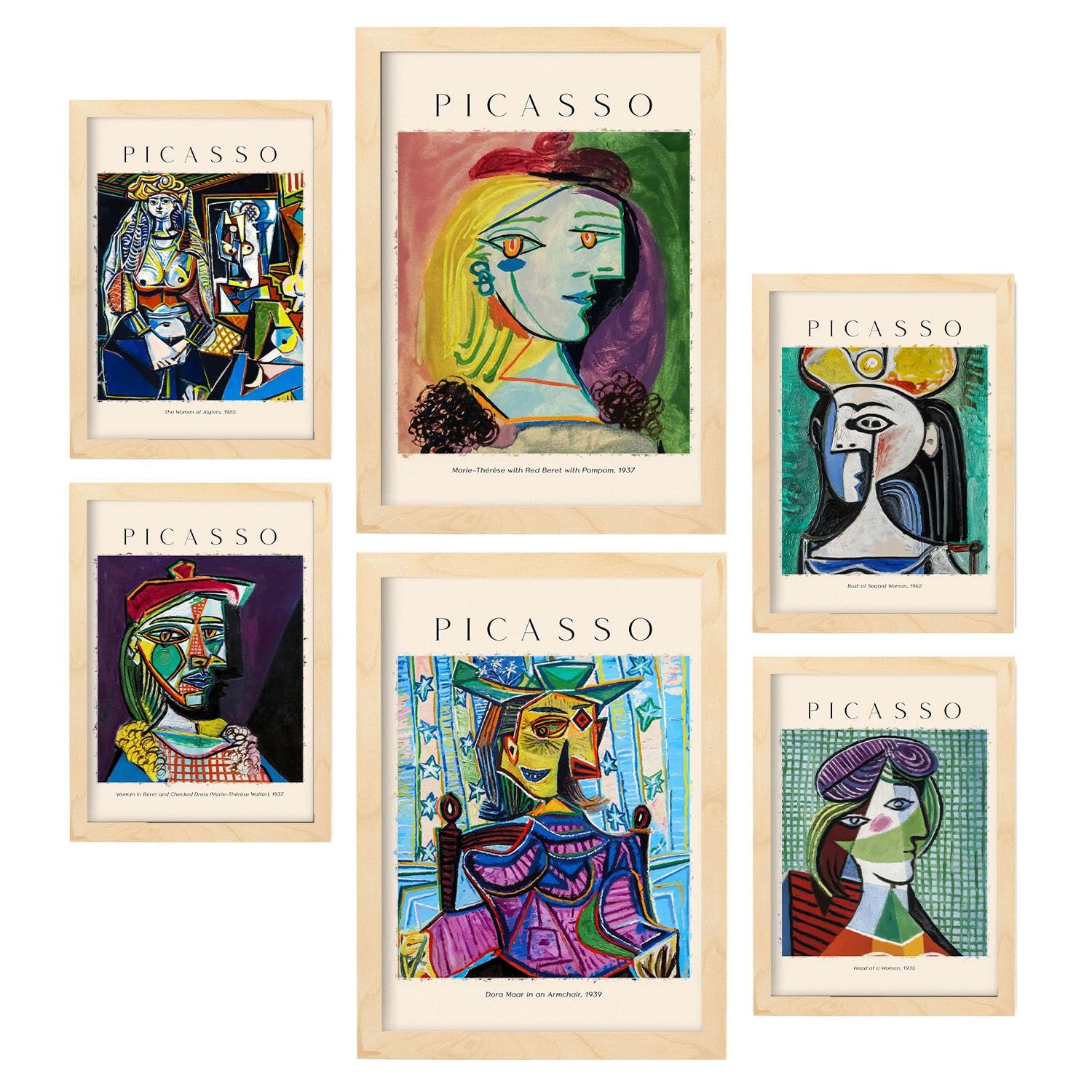 Nacnic Affiche Ensemble 6 Picasso 2 Collection D'œuvres Tableaux ...
