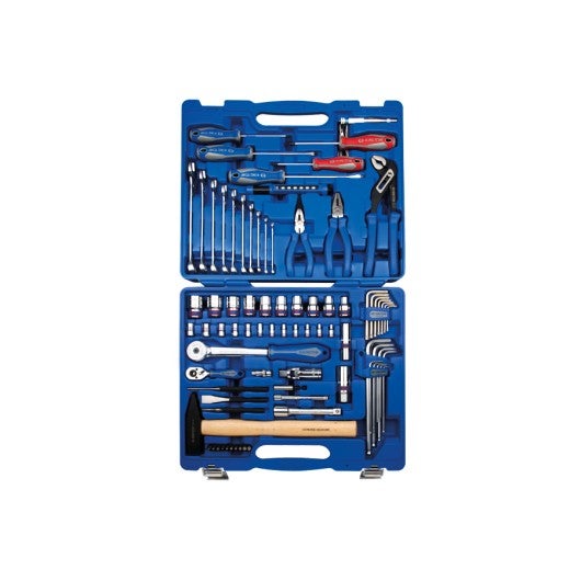 KING TONY - Coffret de douilles 1/2" 1/4" + accessoires - 81 pièces | Leroy Merlin