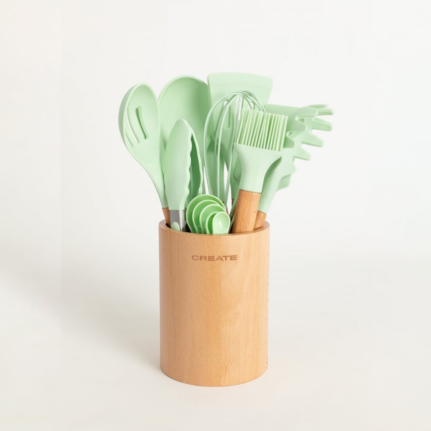 CREATE - KITCHENWARE STUDIO - Utensilios de cocina de silicona y madera ...