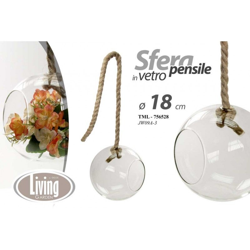 Sfera in vetro decoupage lavoretti pendente cm 18 | Leroy Merlin