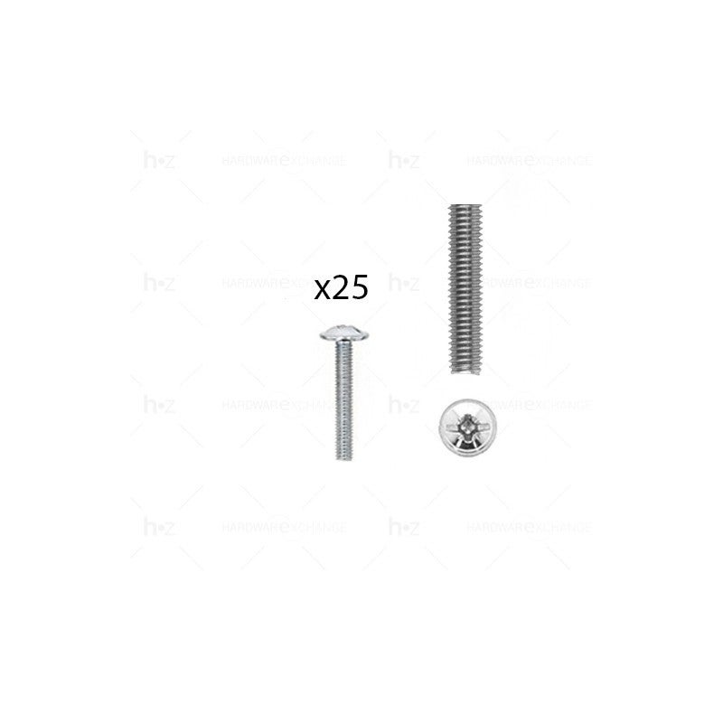 1 kit composés de 25 vis M4X25 mm zinguée, Lot de 6 | Leroy Merlin