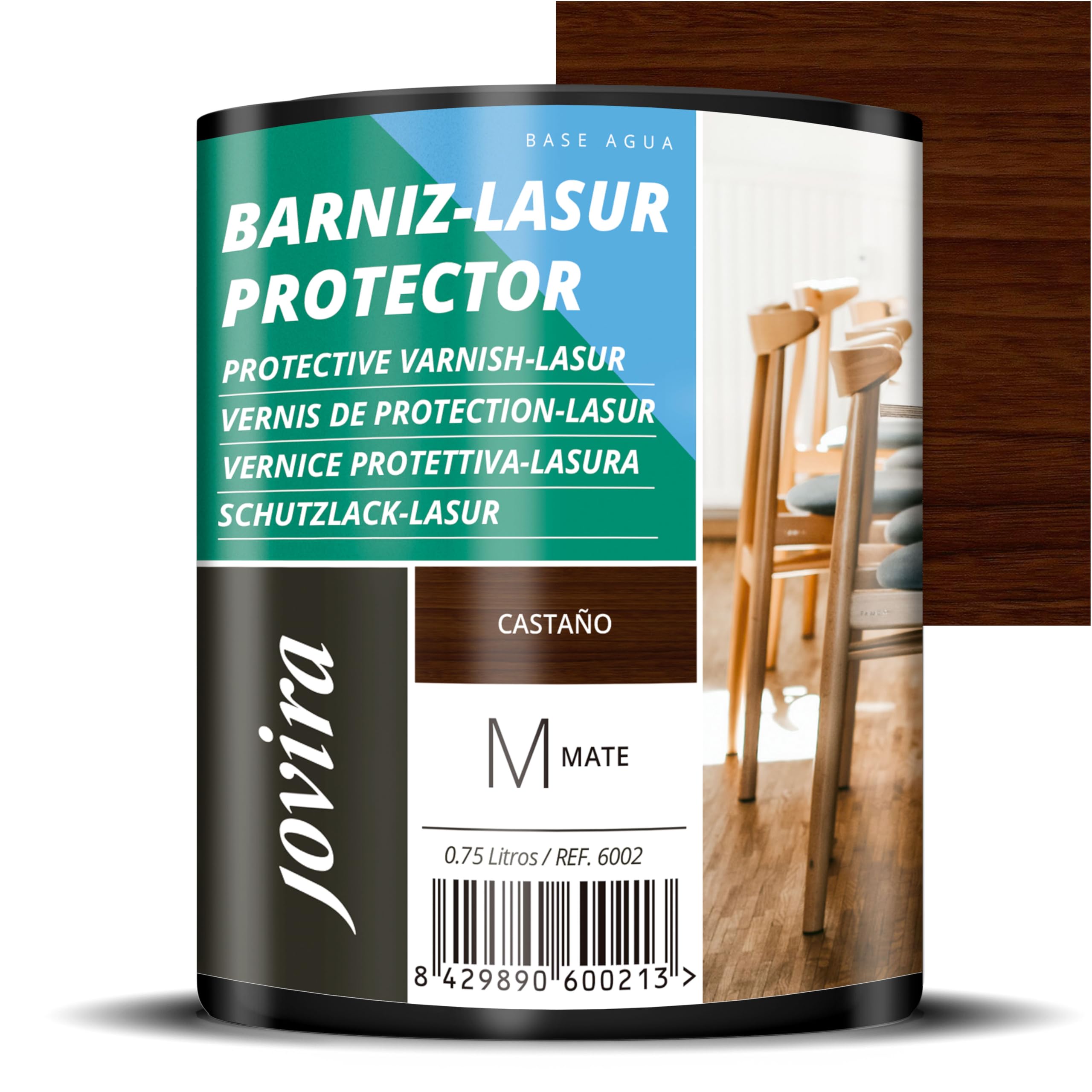 Lasur Protector Mate Al Agua En Color Castaño. Capacidad: 0.750 | Leroy ...