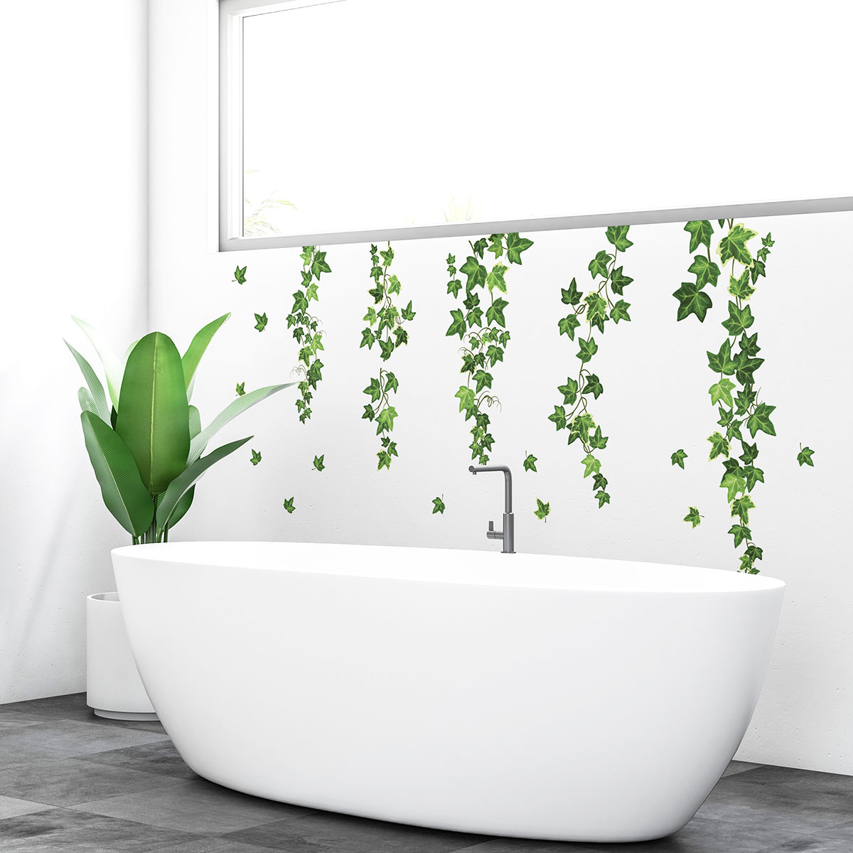 Vinilos naturaleza hiedra colgante - adhesivo de pared - revestimiento ...