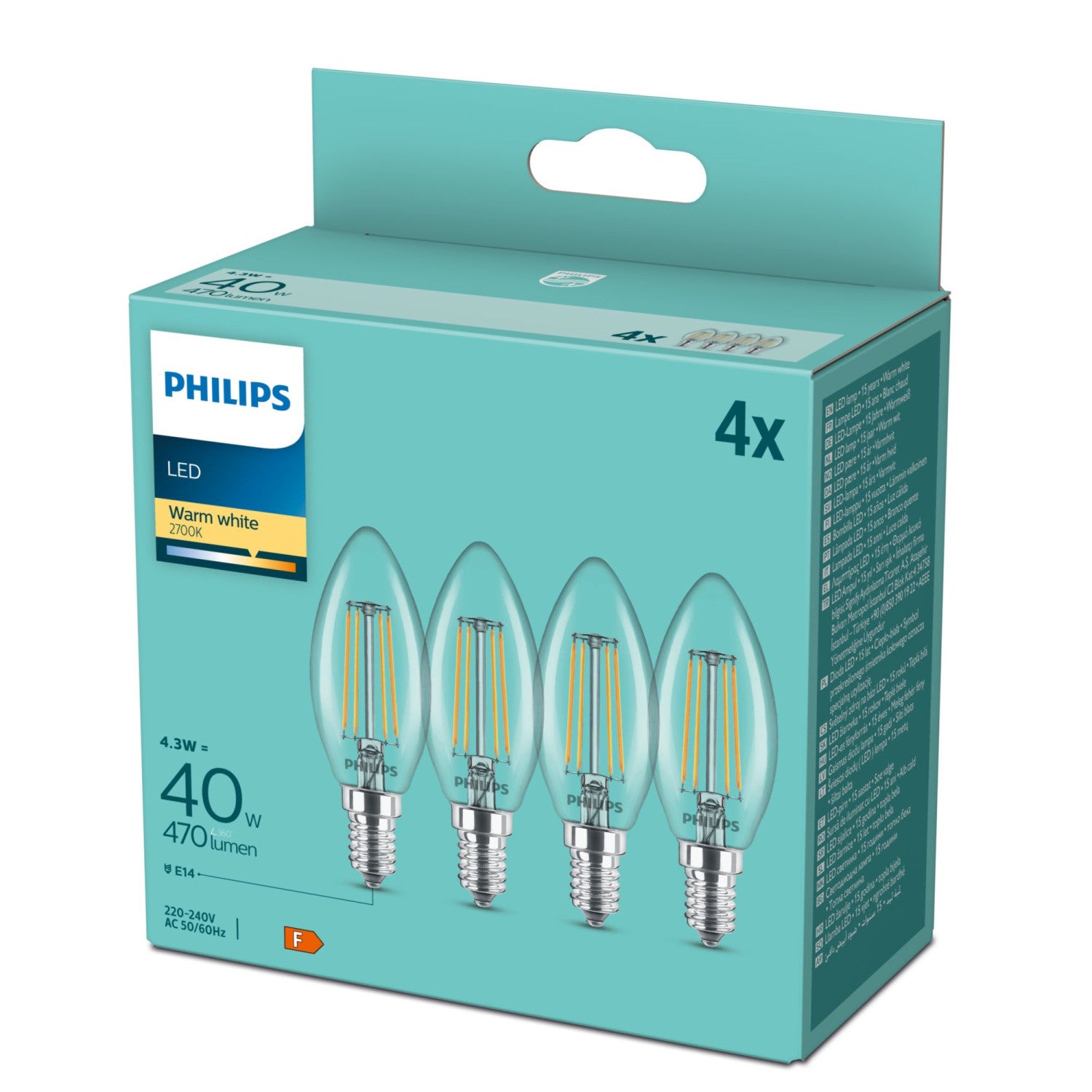 Philips 8718699696931 ampoule LED 4 3 W E14 F | Leroy Merlin