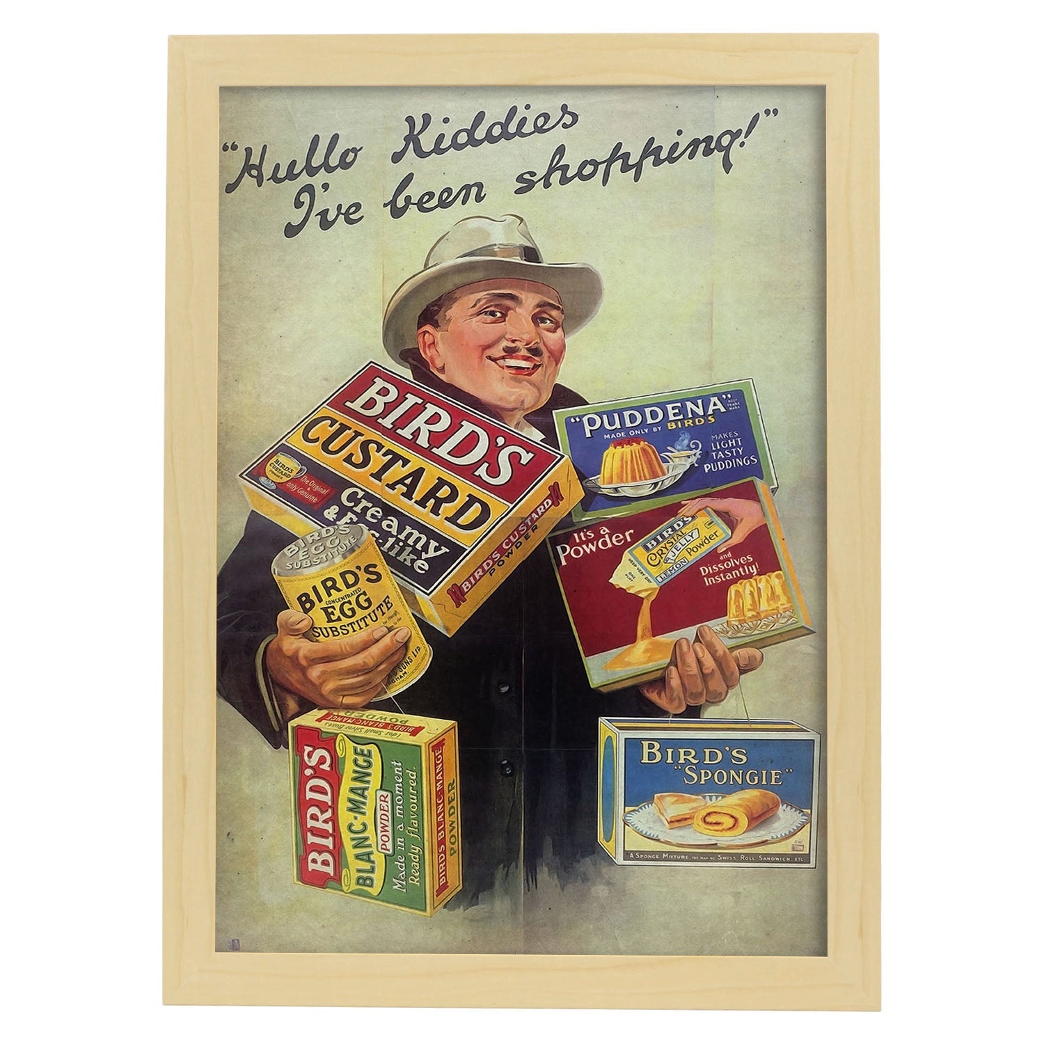 Poster Vintage De Custard. Con Imagenes Vintage Y De Publicidad Antigua. Marco Blanco - A3 ...