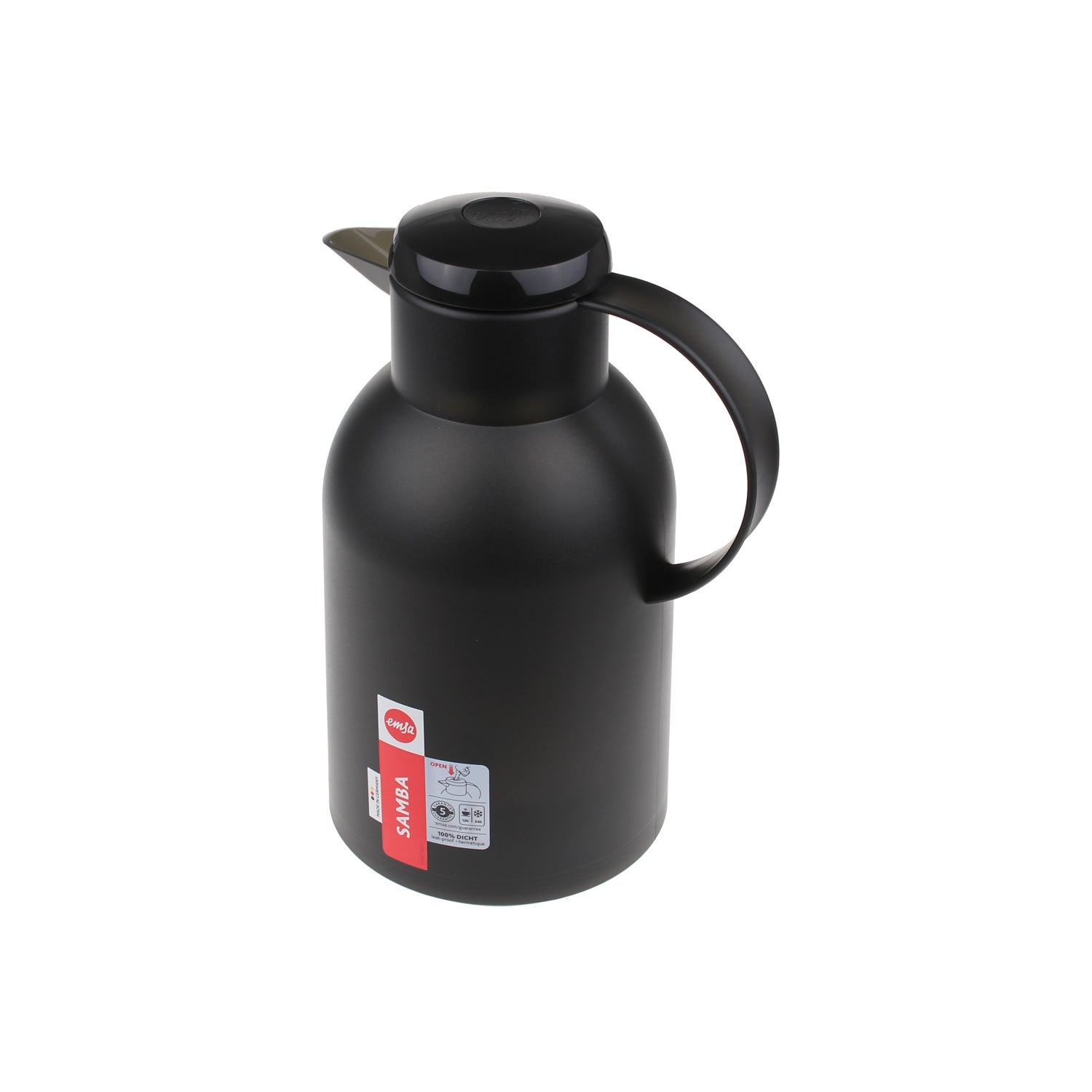 Emsa Samba Insulated Jug Quick-Press QuickPress 1,5l black Schwarz ...