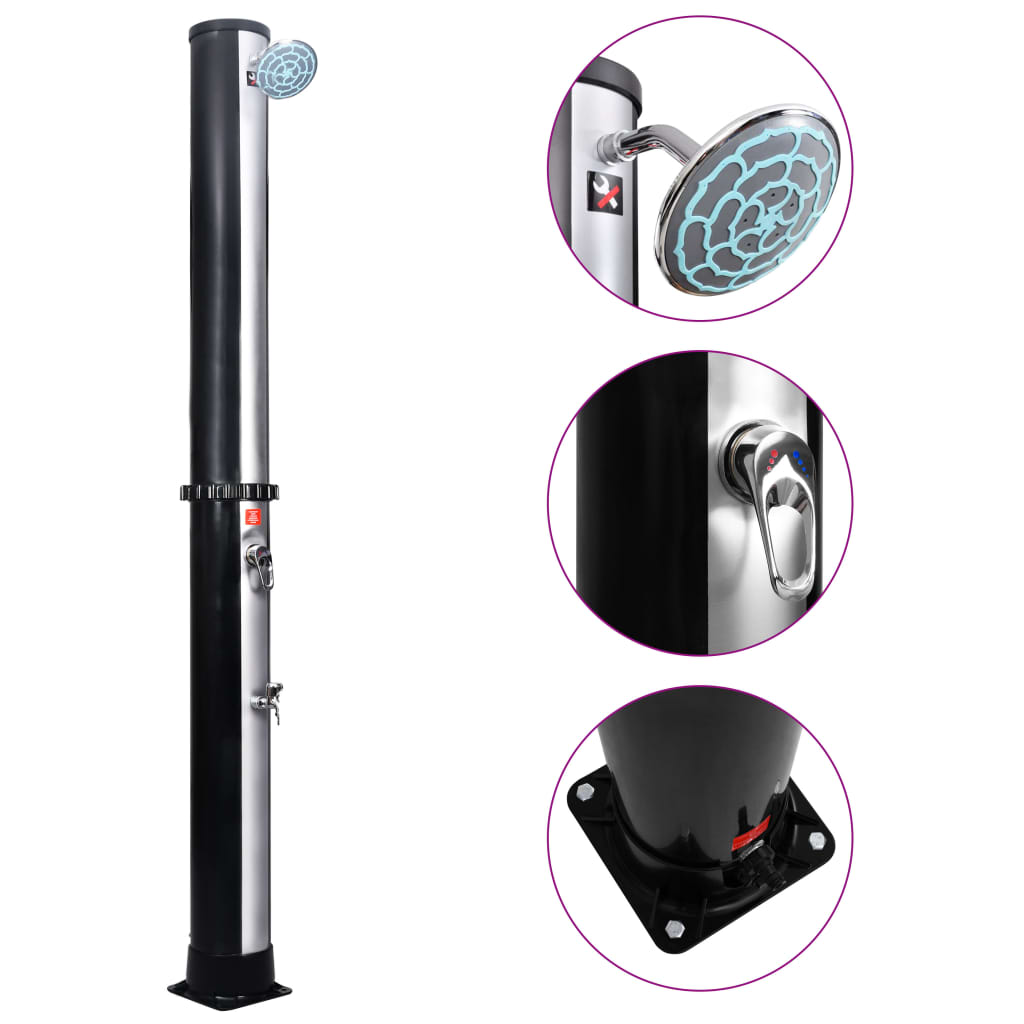 VidaXL Ducha solar de jardín con alcachofa y grifo 40 L | Leroy Merlin