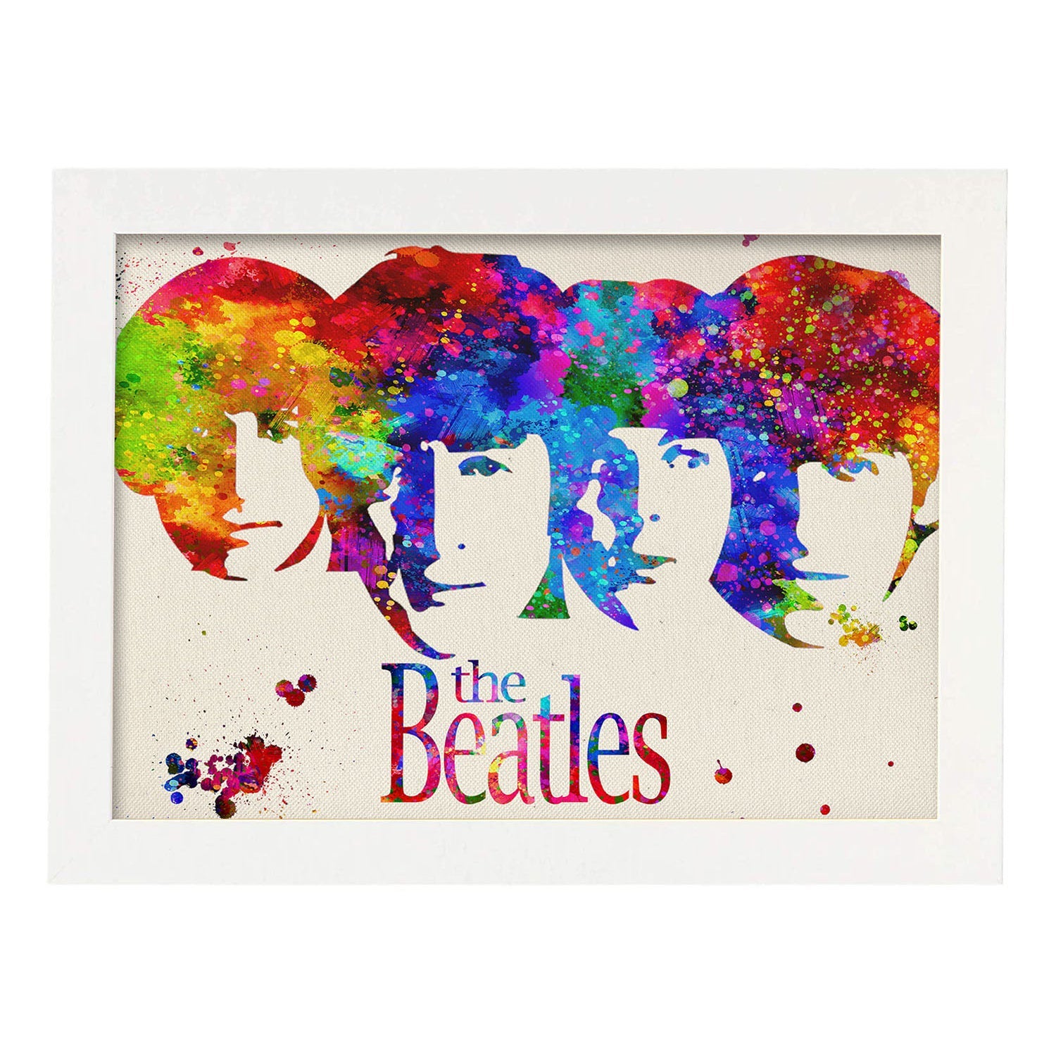 Lámina De La Banda De Música The Beatles (caras) En Poster Estilo ...