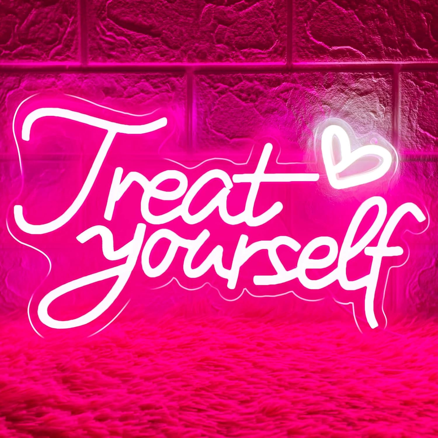 Enseigne néon « Treat Yourself » pour décoration murale, enseigne ...