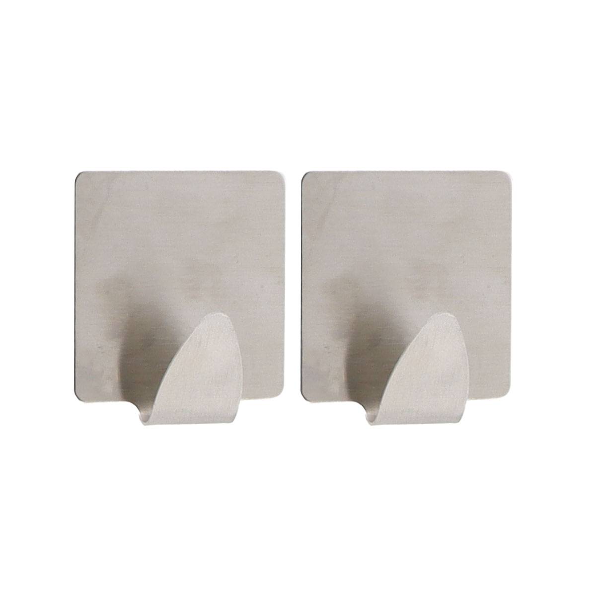 Set de 2 crochets acier inoxydable 3m carre - chrome - Tendance | Leroy ...