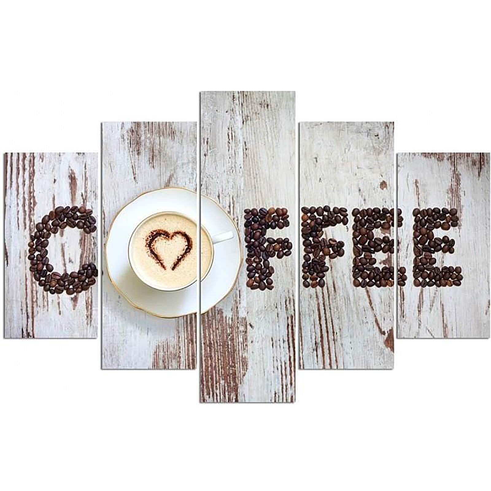 Tableau inscription cafe avec des grains de cafe - 200 x 100 cm | Leroy ...