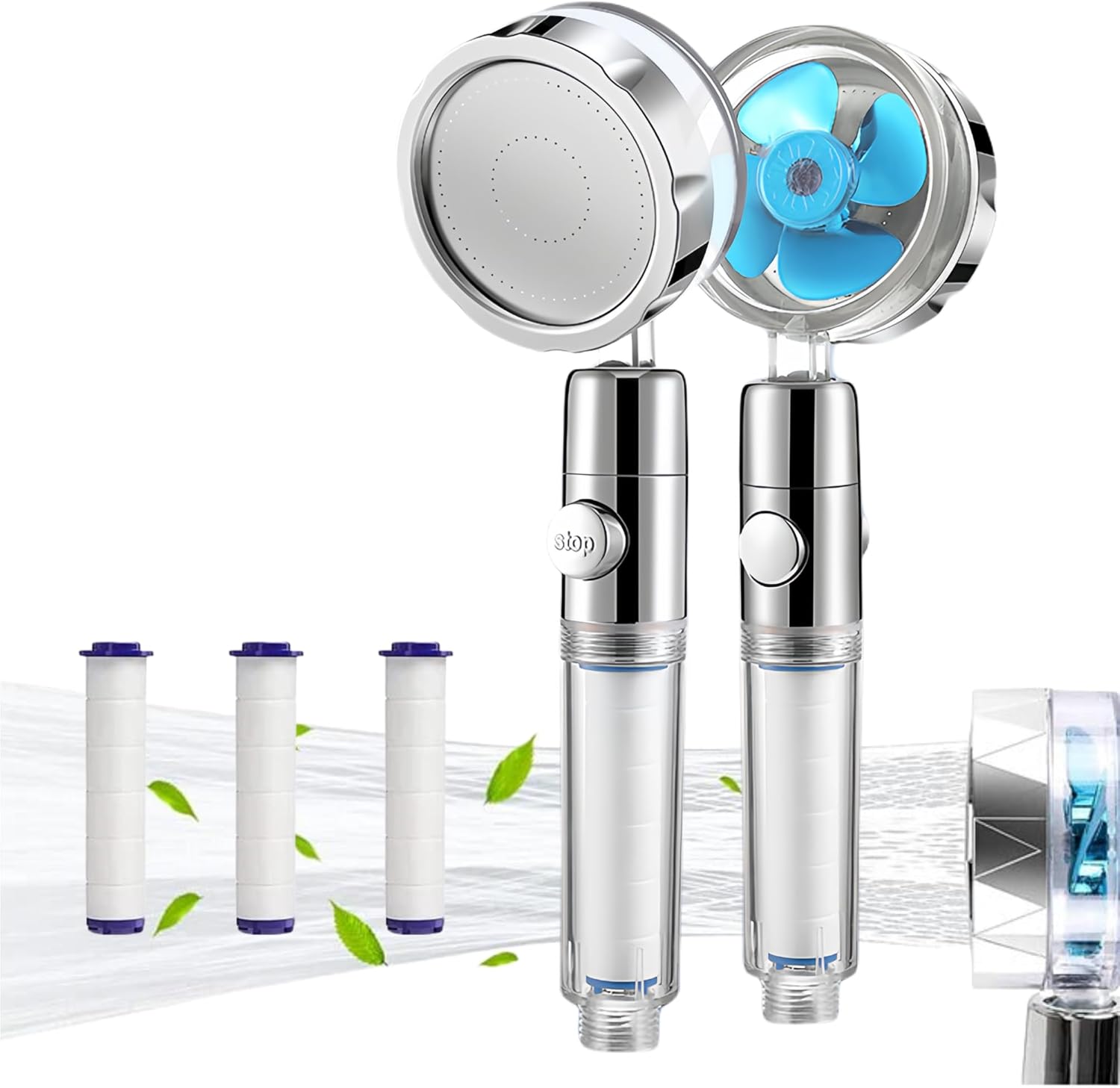 Cabezal de ducha con filtro y ahorro de agua de 360° - Giratorio - Con ...