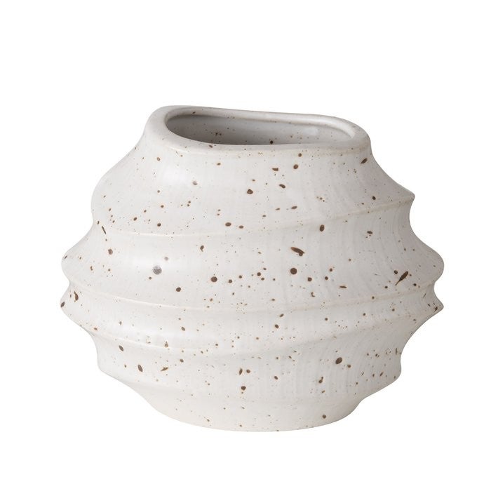 JARRÓN TASIR CERÁMICA 12CM - Blanco | Leroy Merlin