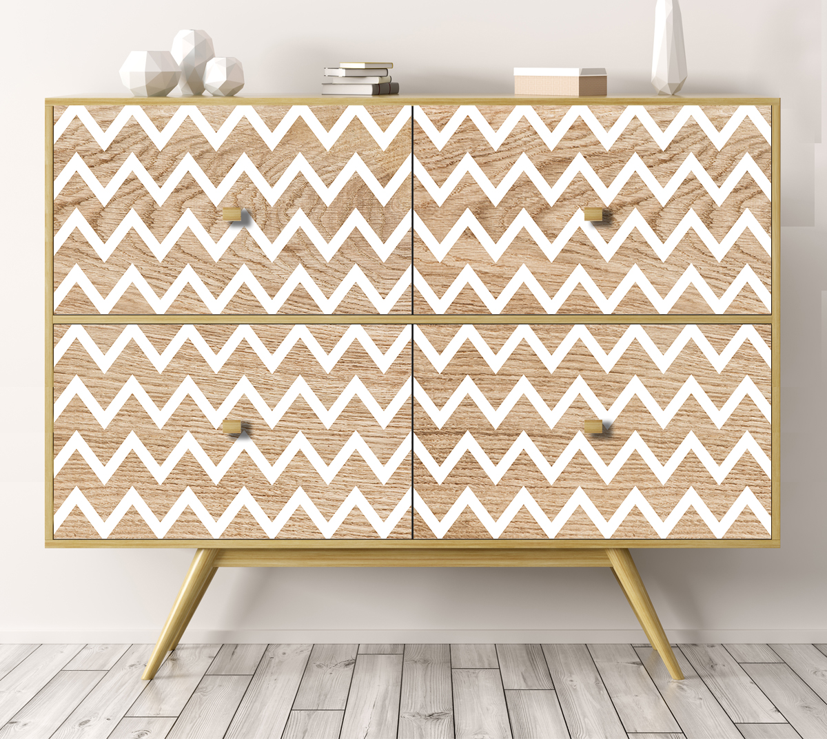 Rollo sticker blanco y madera 100x100 cm | Leroy Merlin