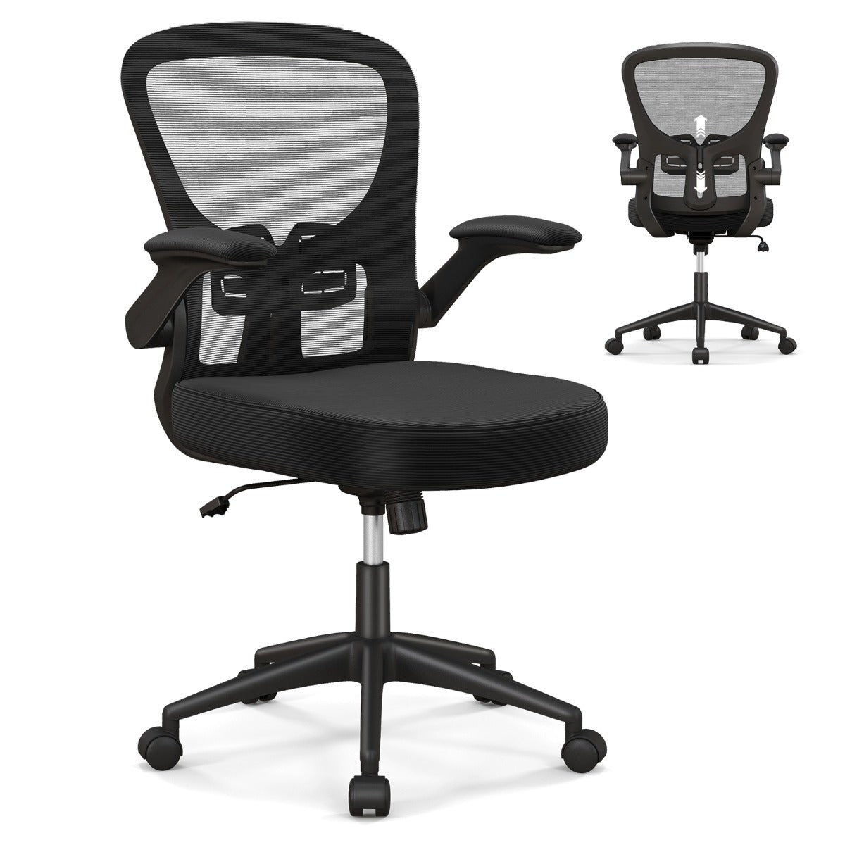 Chaise de bureau ergonomique chaise pivotante avec accoudoirs ...