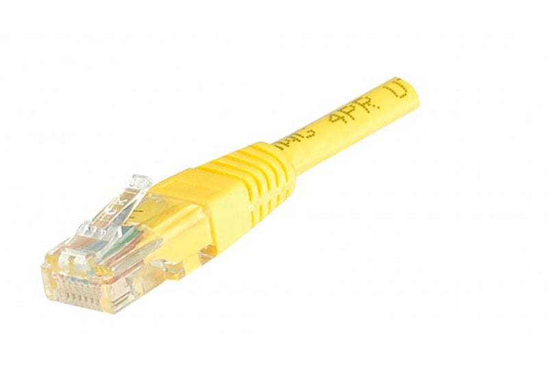 CONECTICPLUS Câble rj45 cat5e 20m non blindé jaune | Leroy Merlin