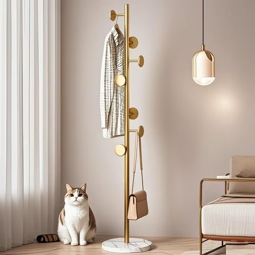 Perchero de hierro forjado con base de mármol — estructura sólida ...