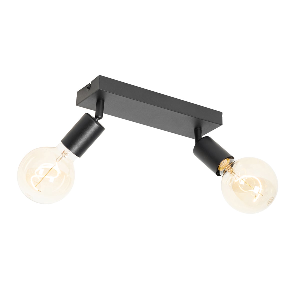 Foco moderno negro rectangular 2 luces - Facil | Leroy Merlin