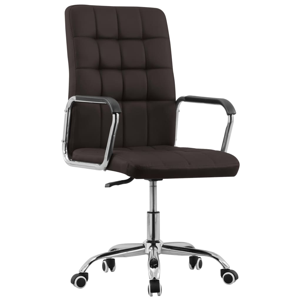 Chaise pivotante de bureau Marron Tissu vidaXL | Leroy Merlin
