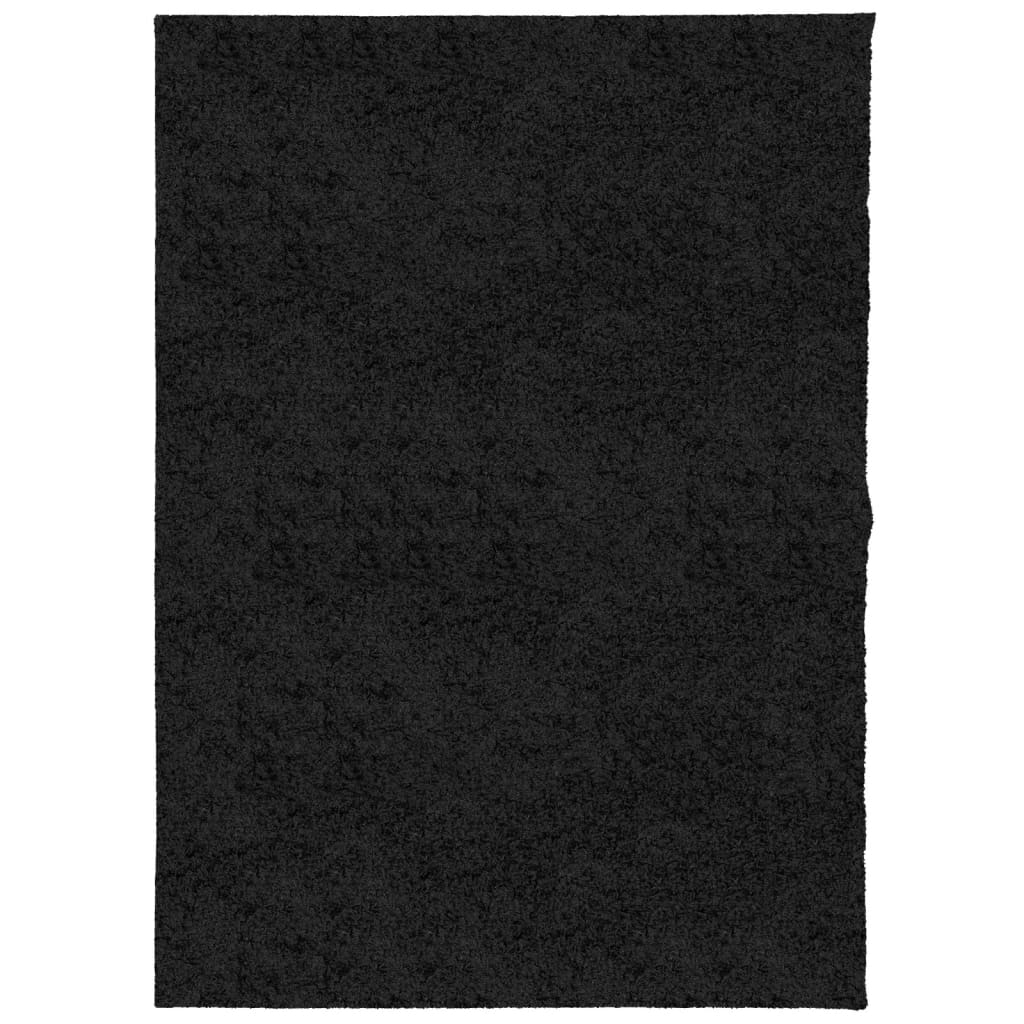 Tapis shaggy moderne à poils longs PAMPLONA noir 240x340 cm | Leroy Merlin