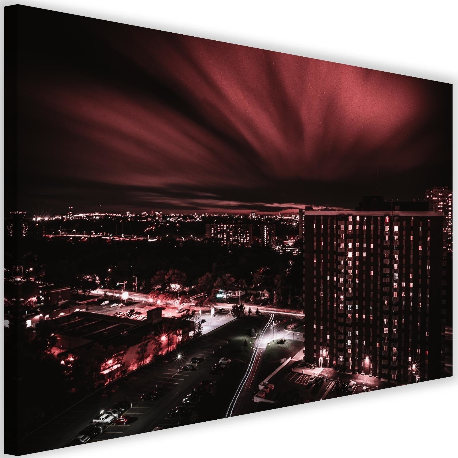 Tableau ville aux feux rouges - 120 x 80 cm | Leroy Merlin