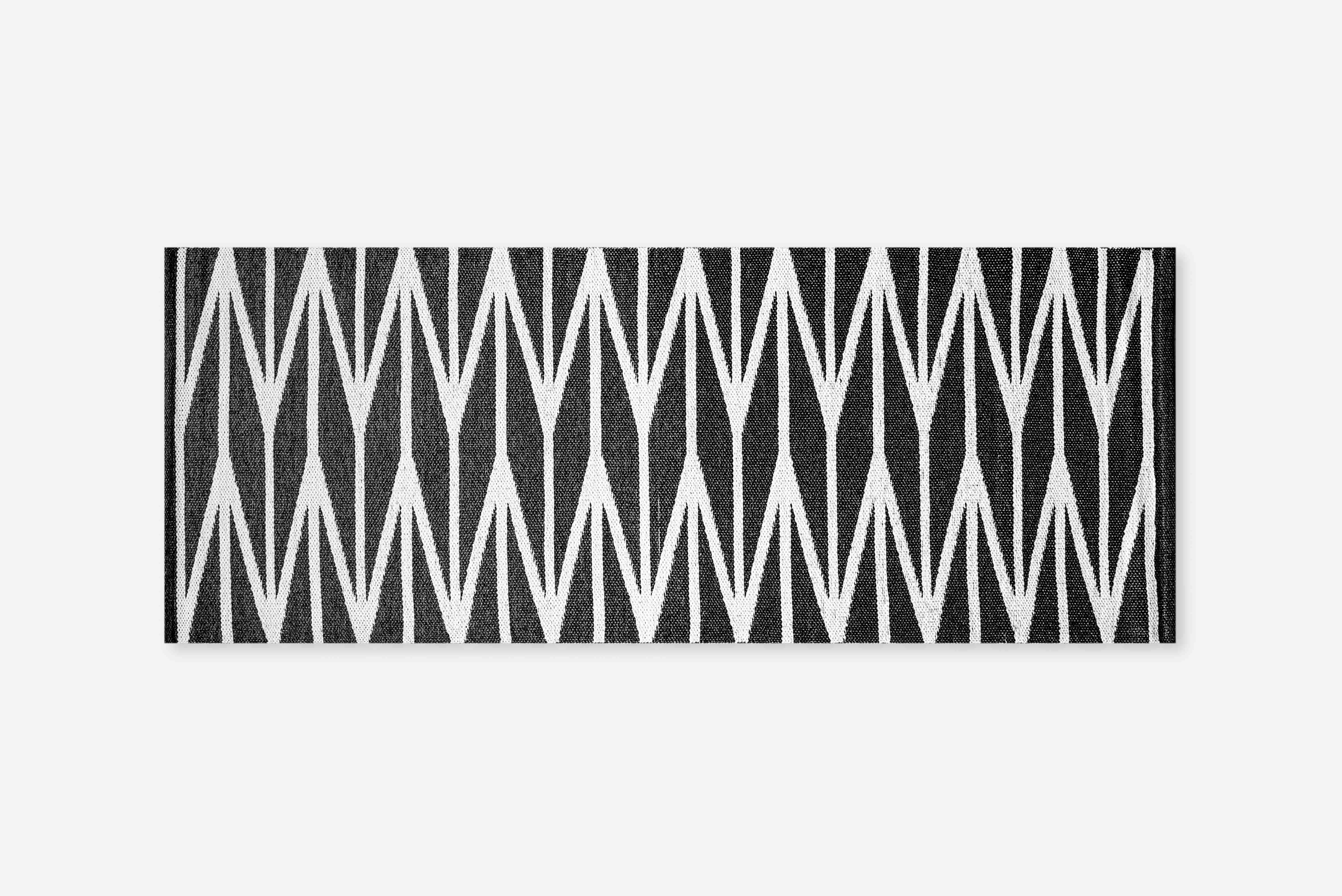 TAPIS DE COULEUR INTÉRIEUR ET EXTÉRIEUR EN PVC FORMES NOIR 70x165CM ...