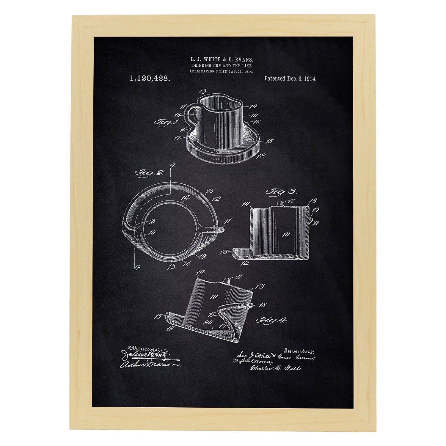 Affiche De Brevet De La Coupe De Conception. Lémina Avec Old Patent ...