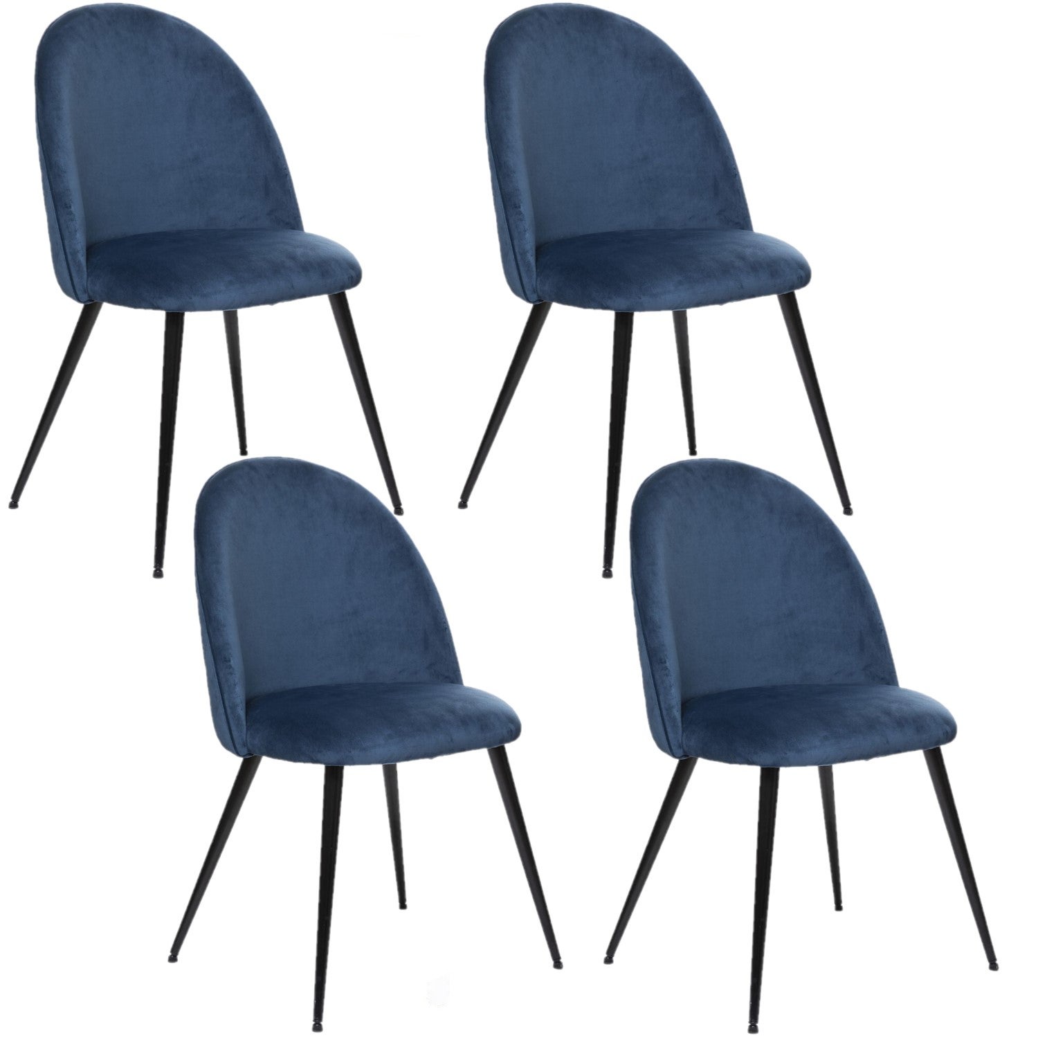 Lot de 4 Chaises Slano - Bleu encre | Leroy Merlin