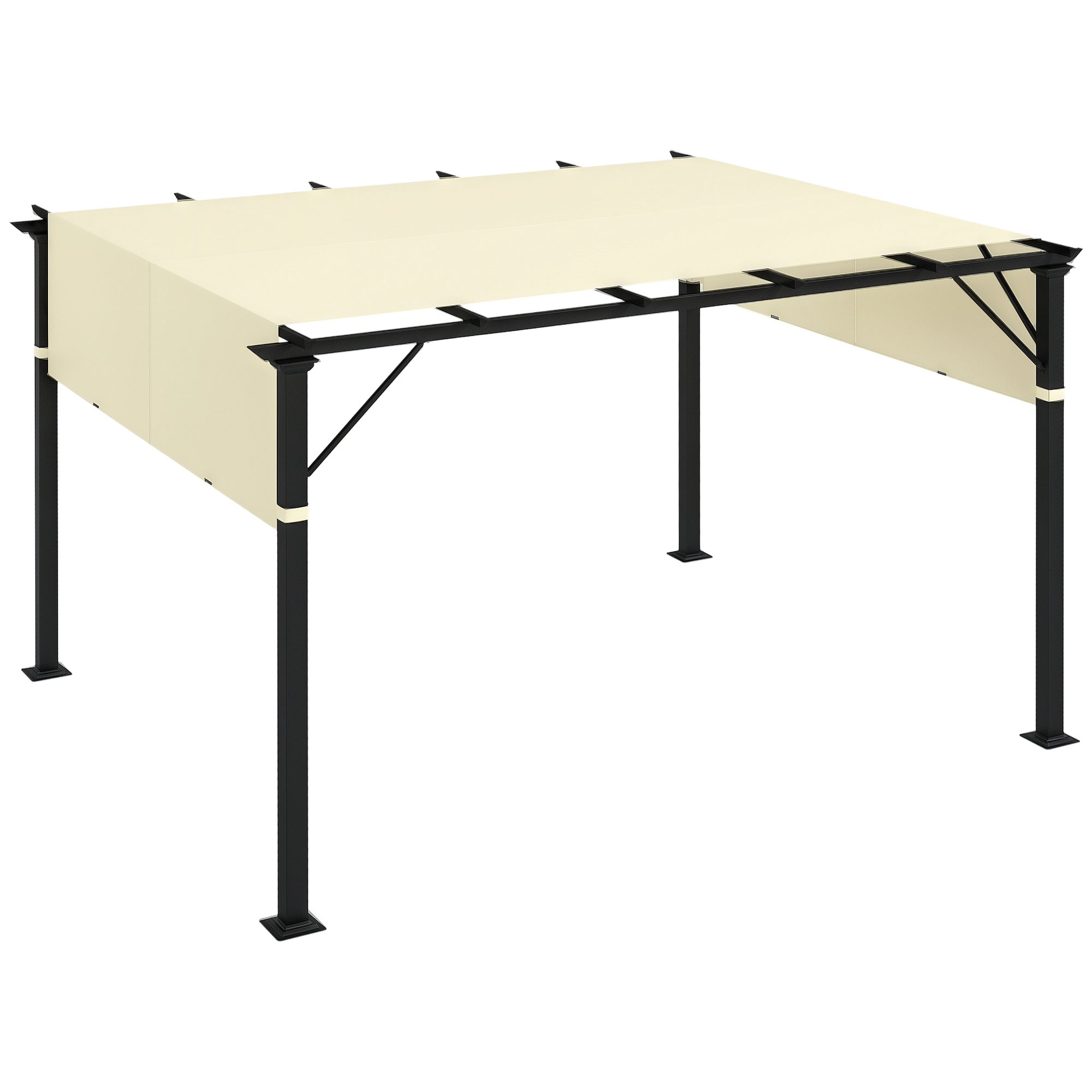 Copertura per Gazebo Pergola 3x3 m in Poliestere con Tasche e Cinghie ...